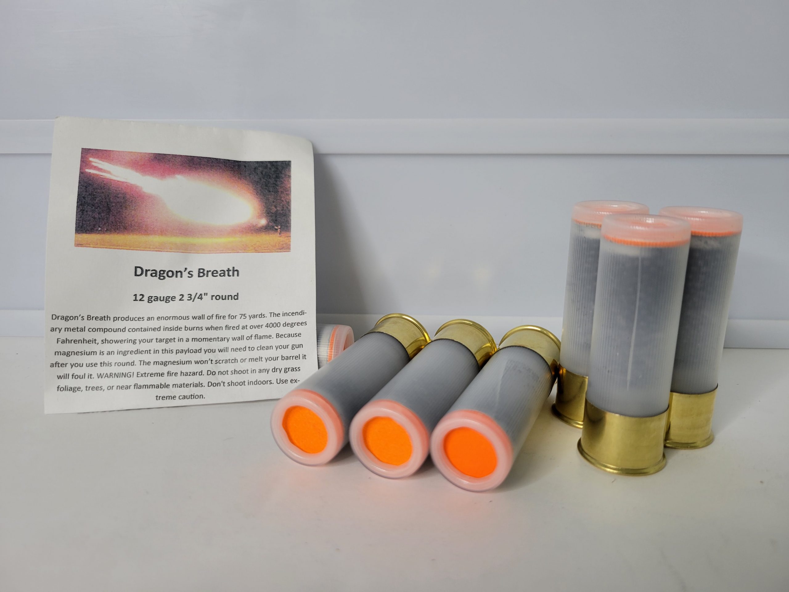 DRAGON'S BREATH 12 GAUGE - 5 ROUNDS (Bag) [NO TAX outside TX] ⋆ KIR Ammo