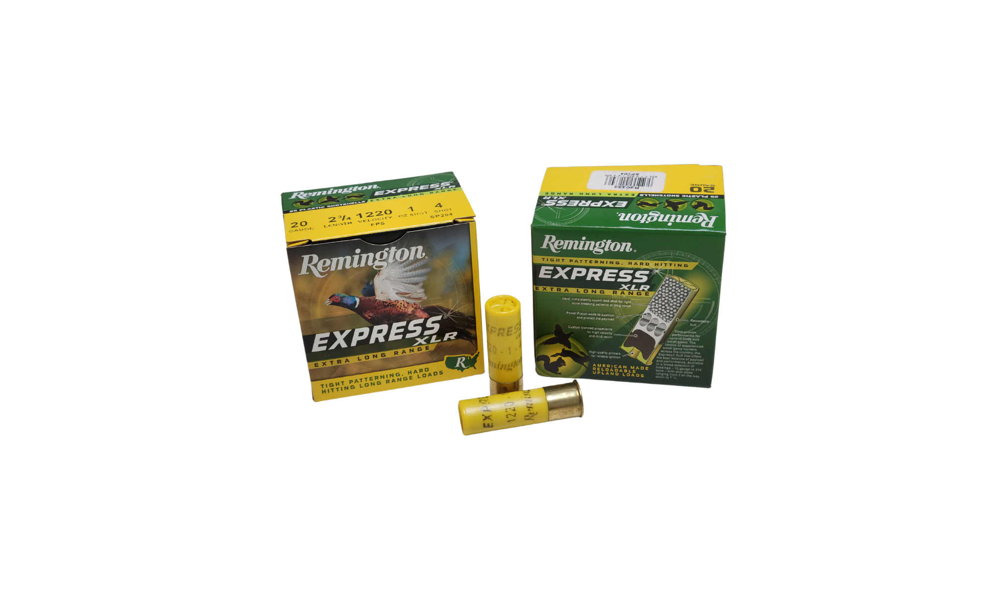 Remington Express XLR 20 Gauge 2-3/4″ 1oz #4 Shot 1220fps – 25 rounds ...