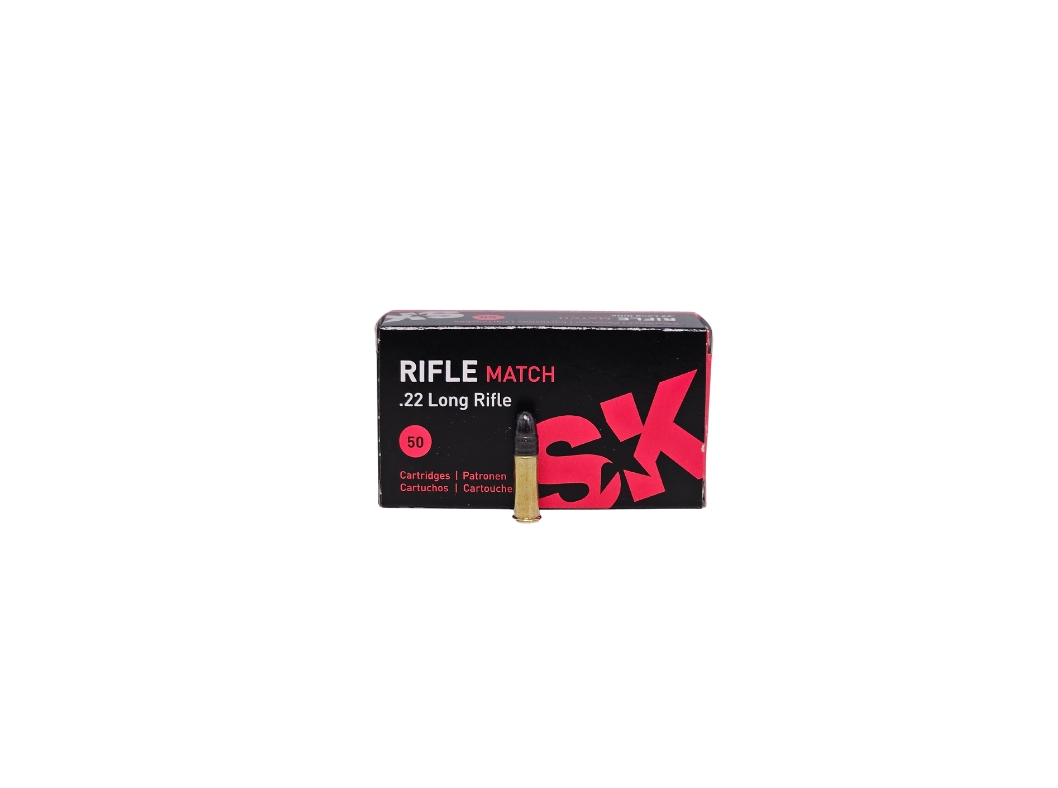 SK MATCH .22 LR 40 Grain Lead Round Nose - 50 Rounds