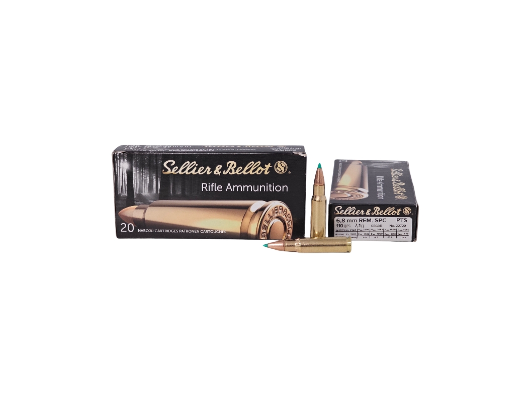 Sellier & Bellot 6.8 SPC Ammunition - Polymer Tip - 20 Ct. SB68B