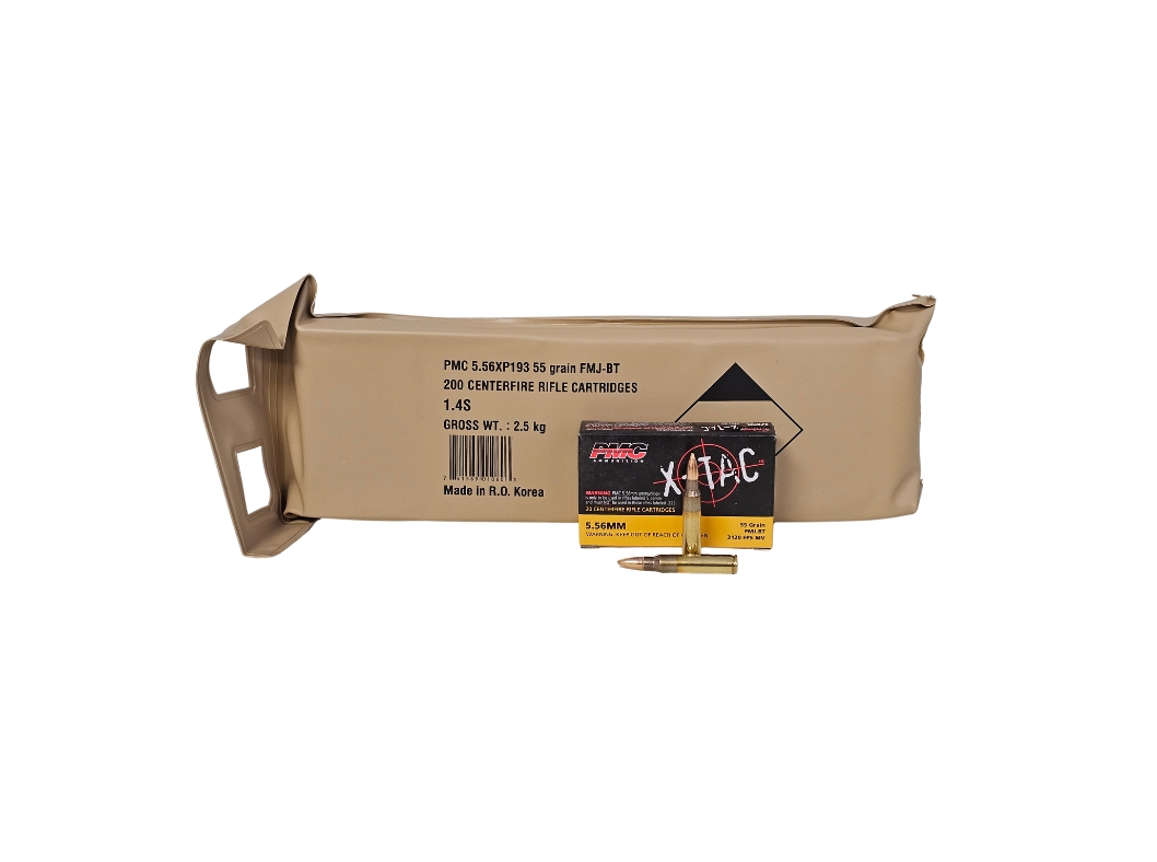 PMC X-Tac 5.56x45mm NATO 55 Grain FMJ-BT BATTLEPACK - 200 Rounds (10 ...