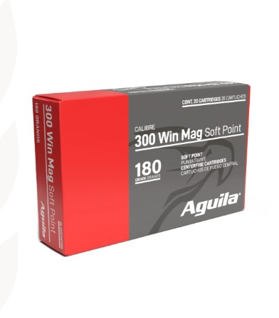 Aguila .300 Win Mag 180 Grain Hornady InterLock Soft Point - 20 Rounds ...
